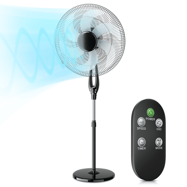 "Magshion 17"" Quiet Adjustable Stand Up Fan with Air Control, 3 Modes ...
