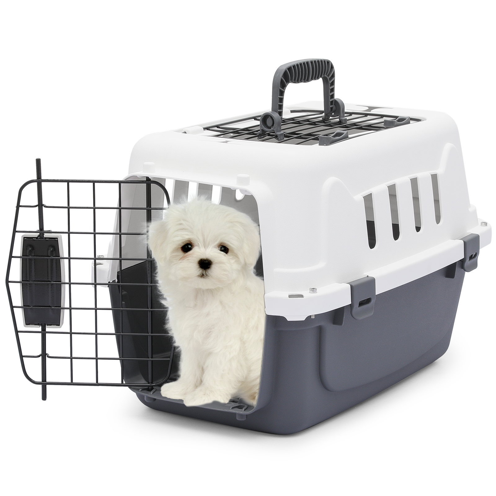 Magshion 23" Pet Carrier Cage Portable Travel Transport Box, Hard Sided ...