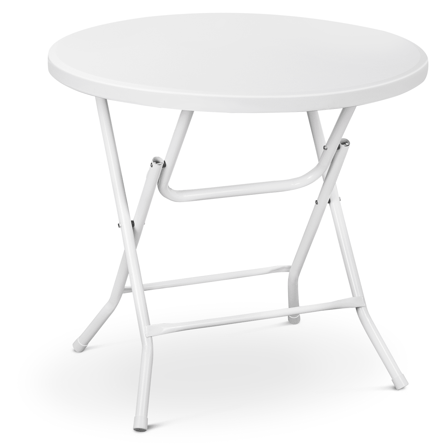 Magshion Foldable Round Table, 2.6Ft, Portable, White, Plastic ...