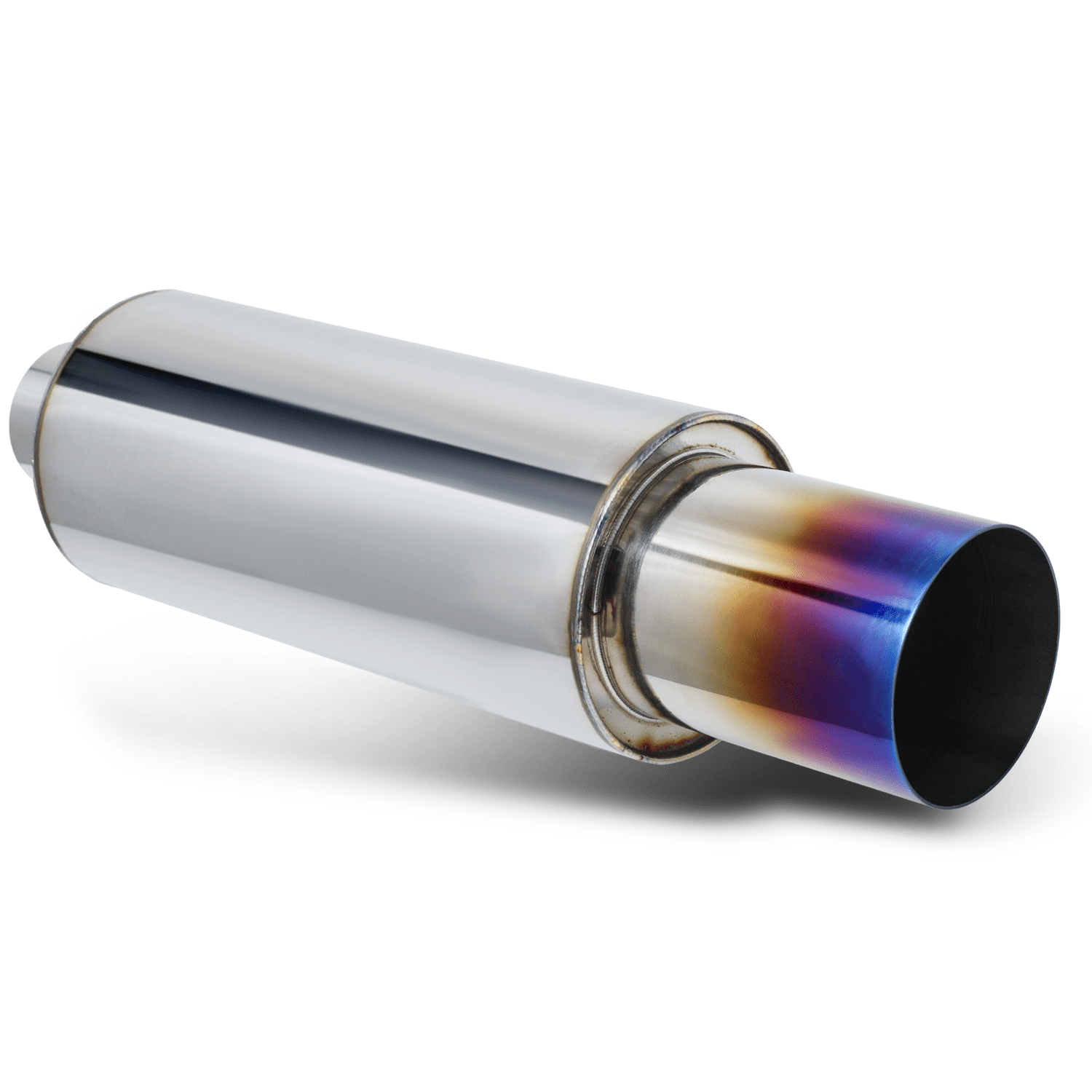 Magshion 2" Inlet 3" Outlet Stainless Steel Straight-Through Chrome ...