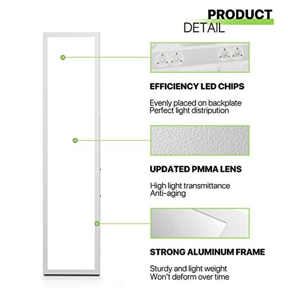 Magshion 2 Pack LED Flat Panel Light CRI90 3000K 4000K 5000K CCT and 3 ...