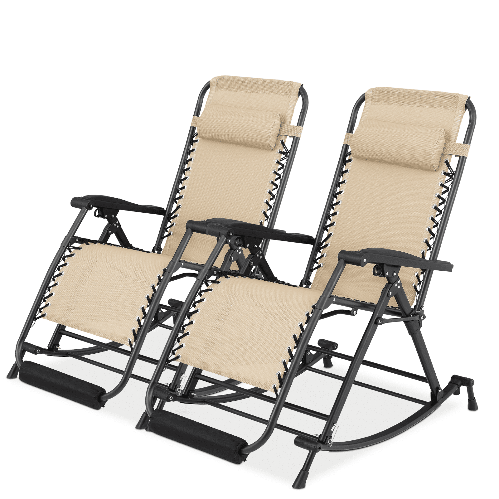 Magshion 2 Pack Zero Gravity Lounge Chairs, Adjustable Rocking Chairs ...