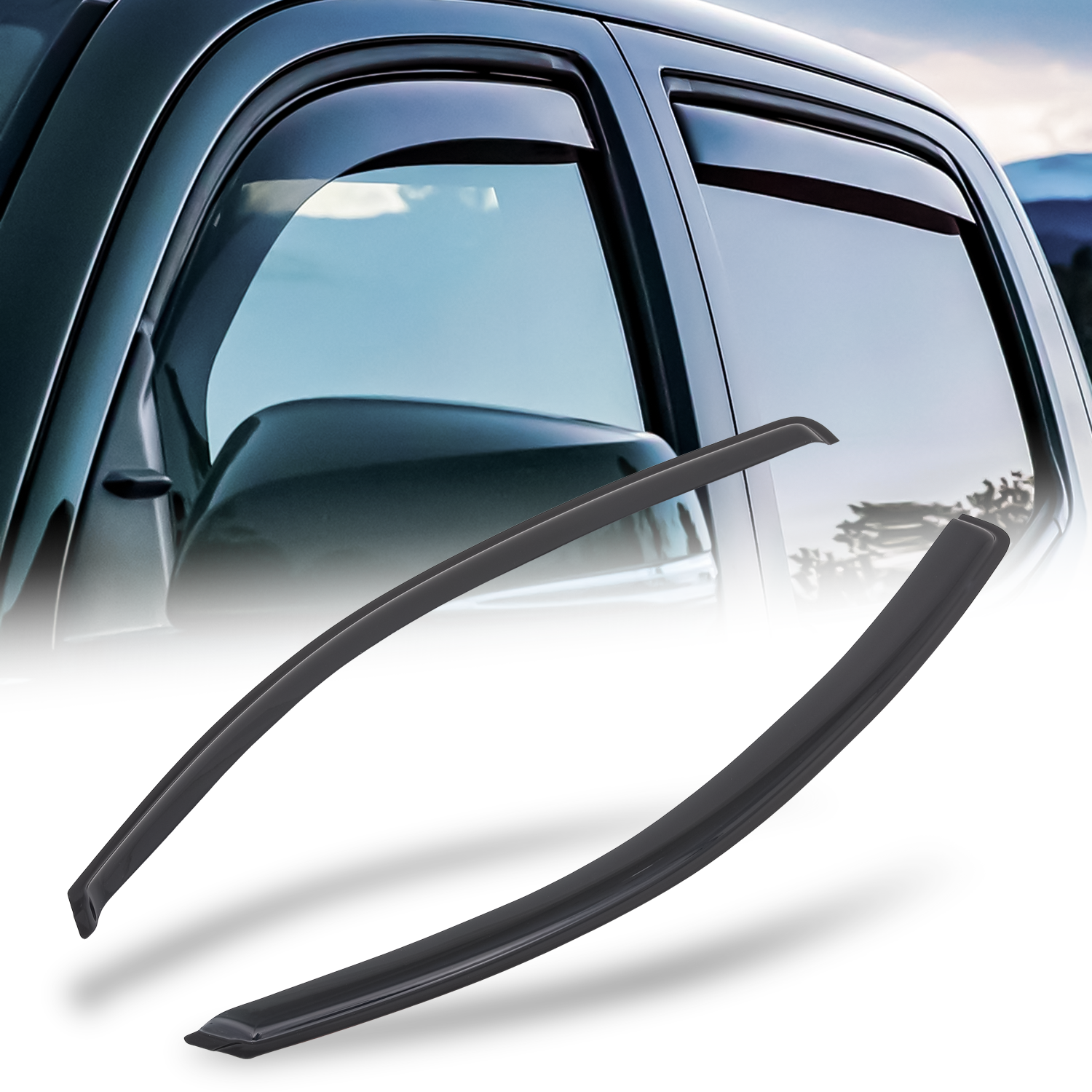 Magshion 2 Pieces Window Visor Vent Wind Rain Deflector for 05-10 ...