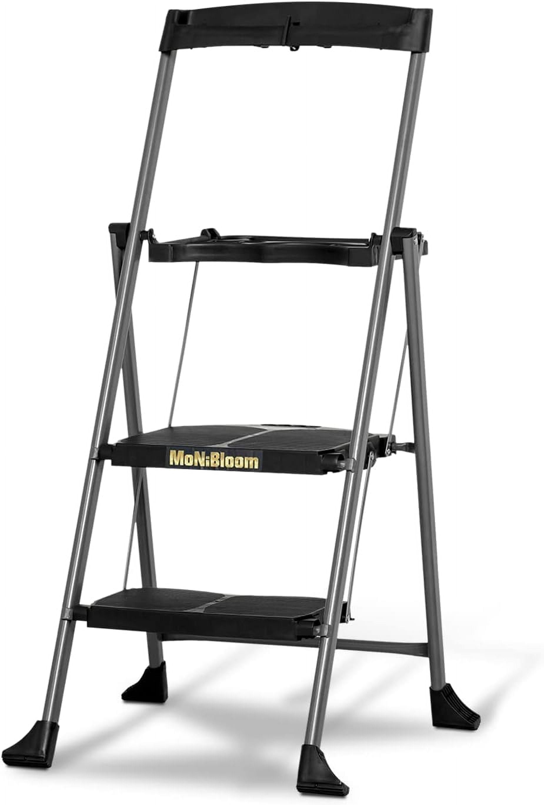 Magshion 2-Step Ladder with Tool Tray 331lbs Capacity Sturdy Steel ...