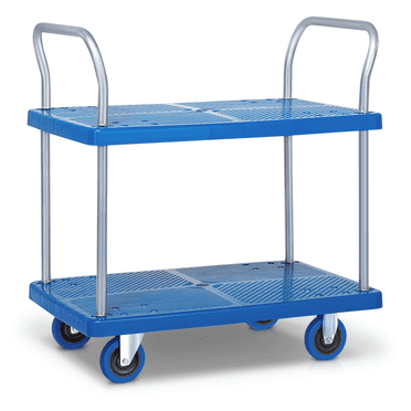 Indoor Multipurpose Two 2.75" Deep Tub Shelves, Storage Tub Cart - Red ...