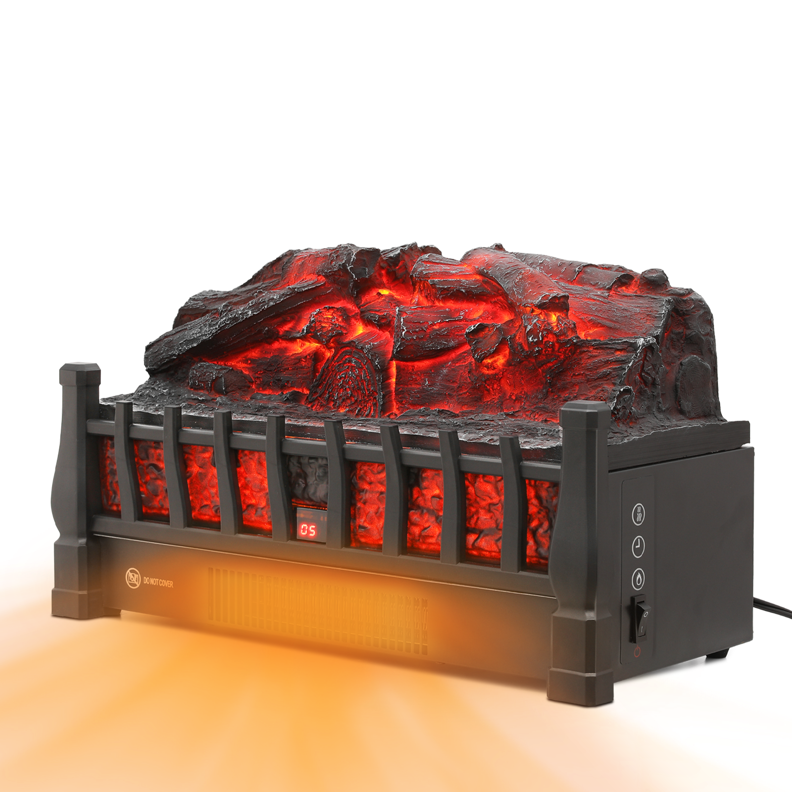 Pleasant Hearth Electric Fireplace Logs with LED Glowing Ember Bed ...