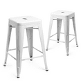 Magshion 24" Metal Bar Stools, 2 Pcs Backless Counter Height Barstools ...