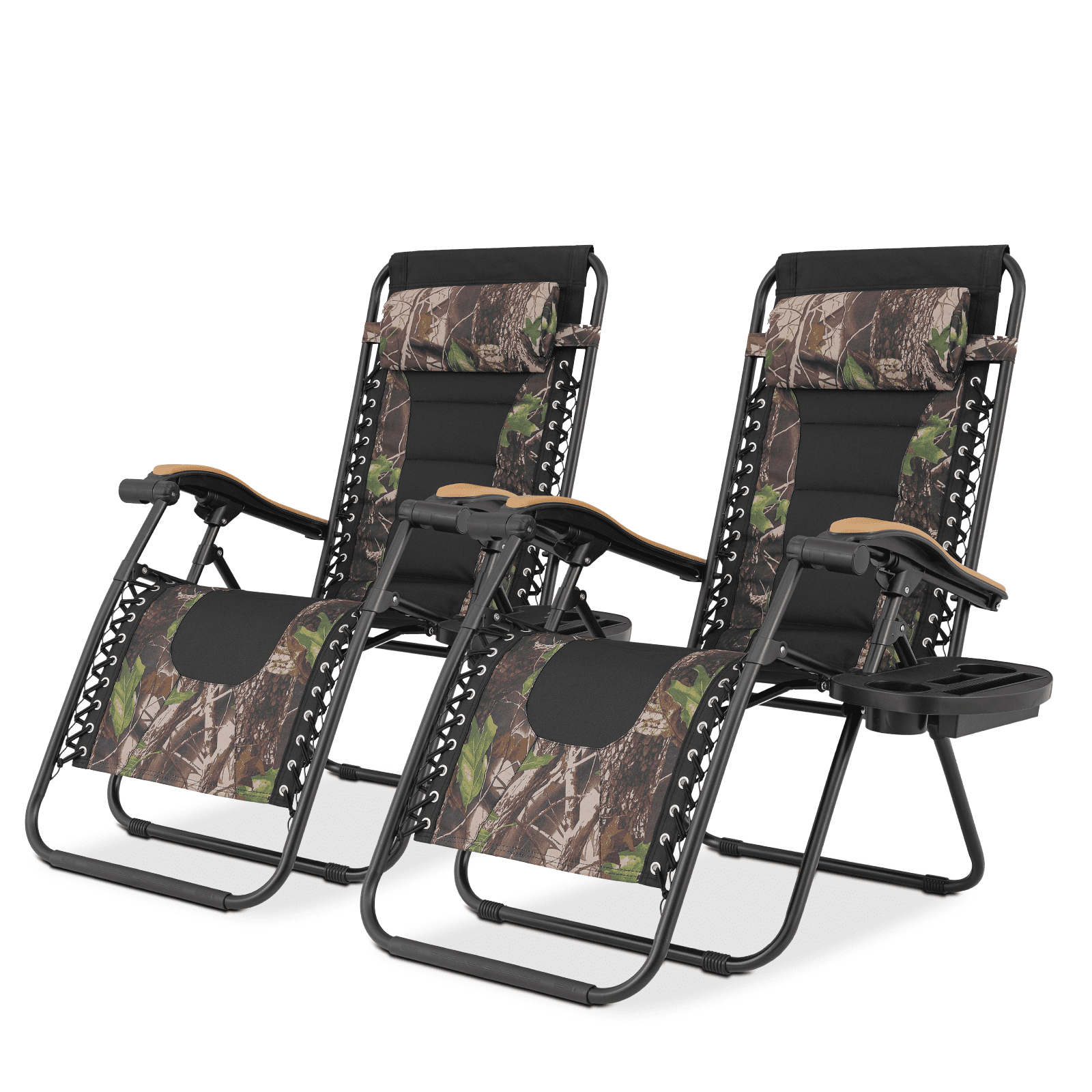 Magshion 25" Patio Zero Gravity Chair Set of 2, Folding Adjustable ...