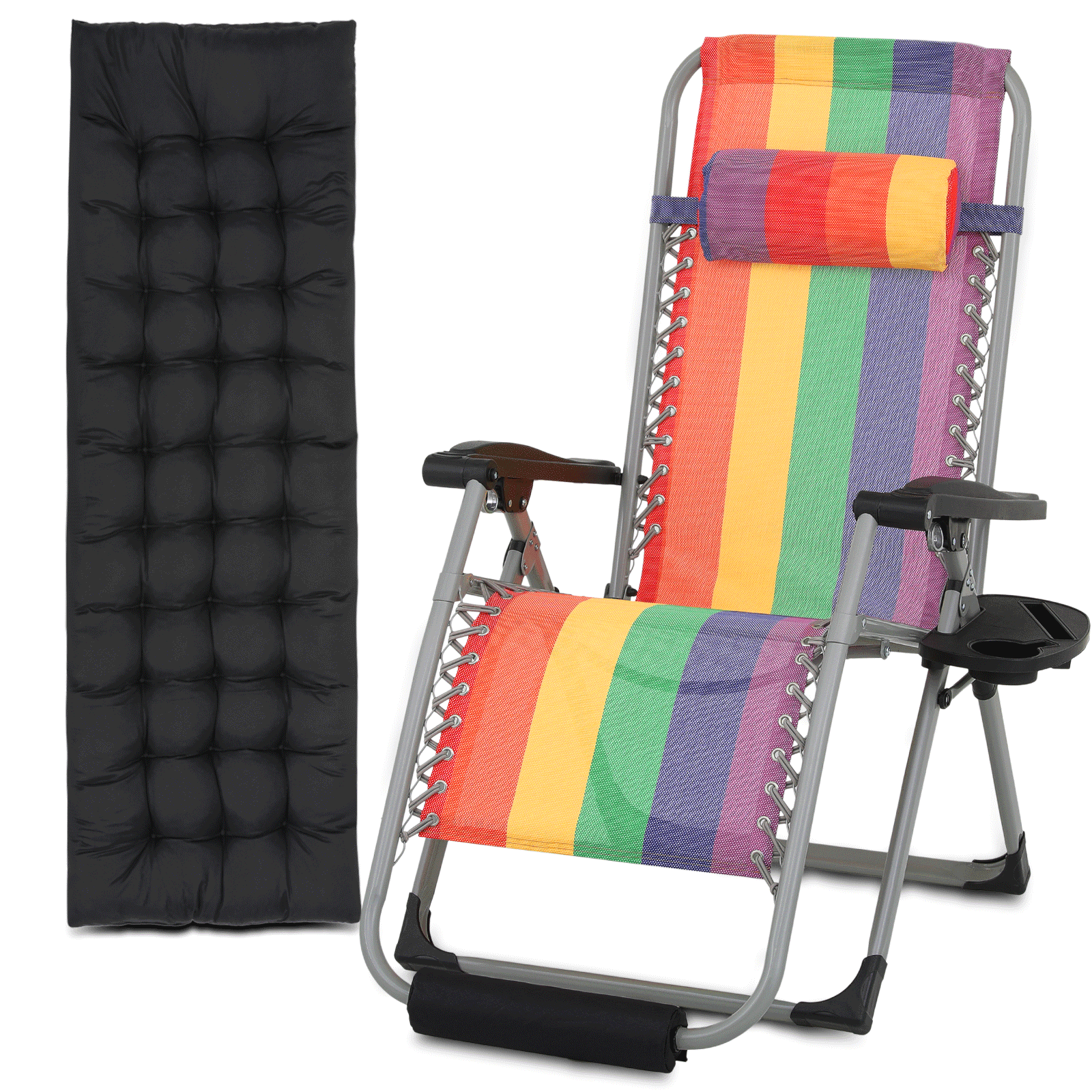 Magshion 25" Reinforced Zero Gravity Chair, Folding Pool Beach Lounger ...
