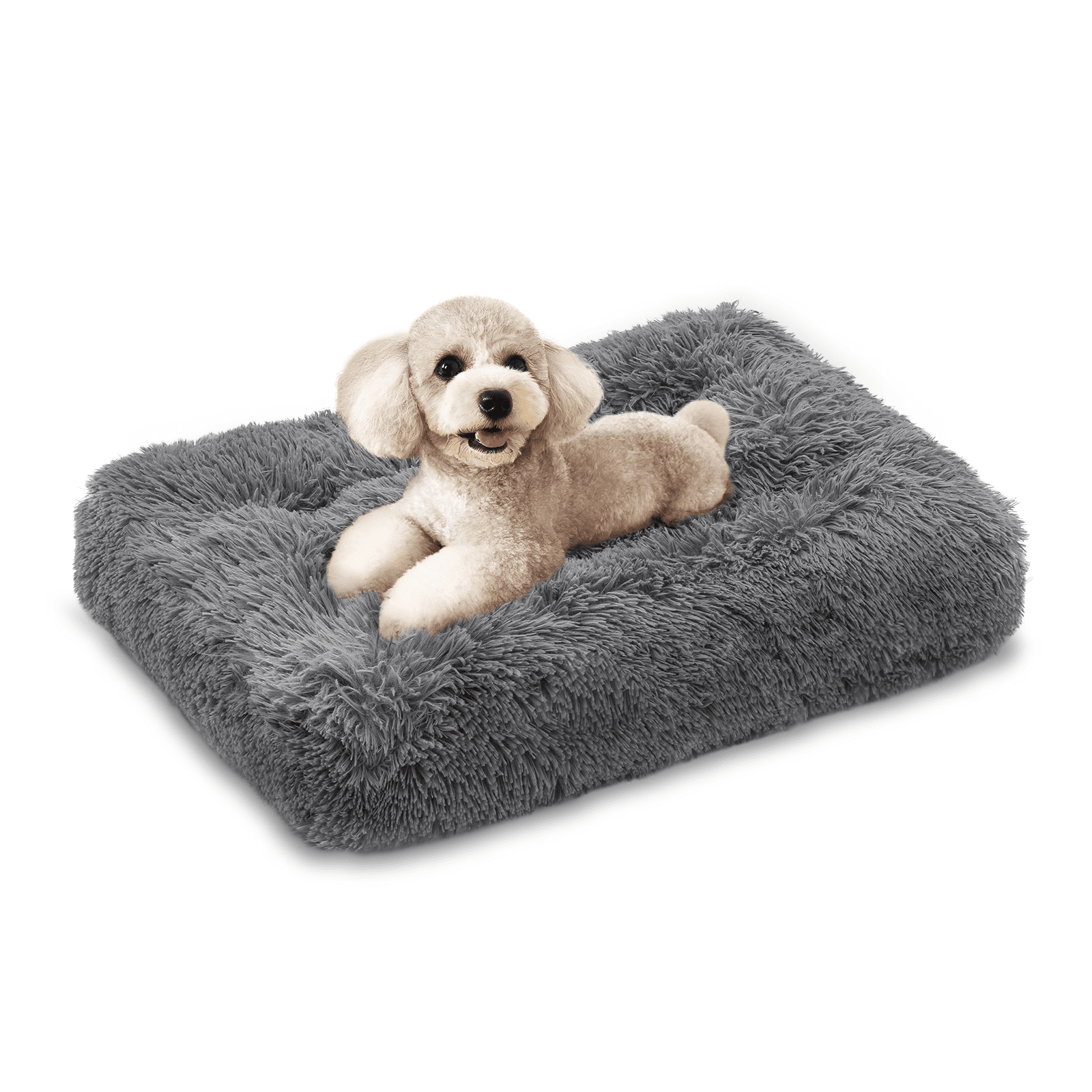 Magshion 28.5" Rectangle Long Plush Pet Bed for Dogs & Cats Washable ...