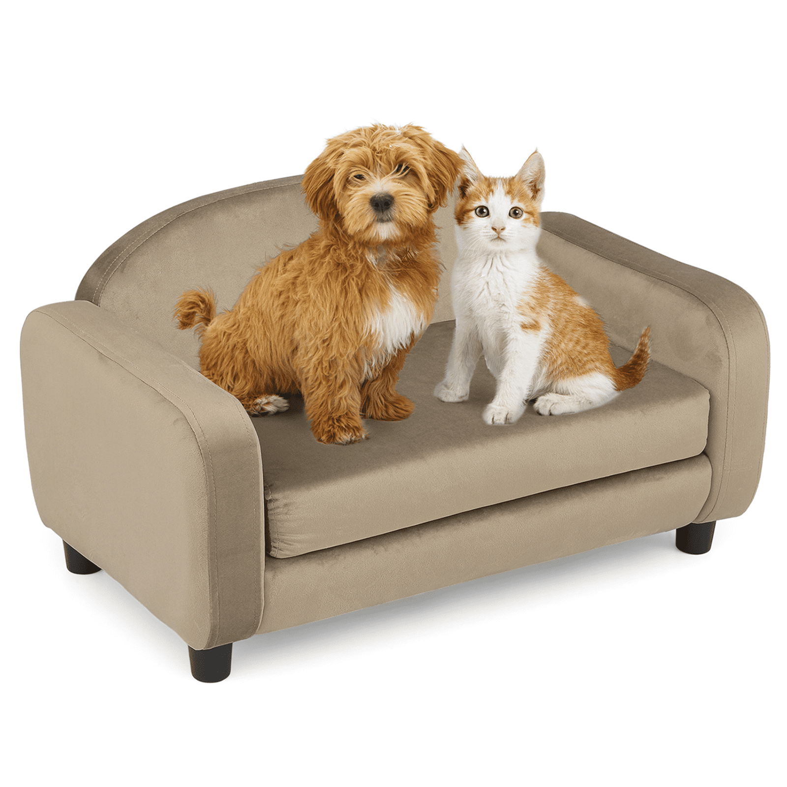Magshion 28" Cat Dog Couch Bed for Small to Medium Pets, Pet Sofa with Removable Cushion for ...