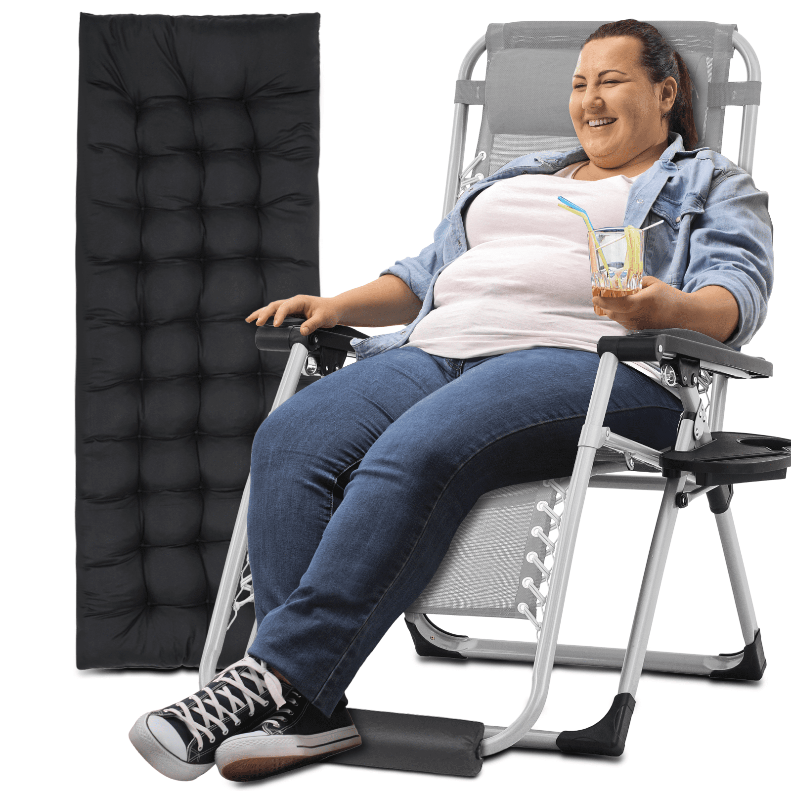Magshion 29" Reinforced Zero Gravity Chair, Folding Pool Beach Lounger ...