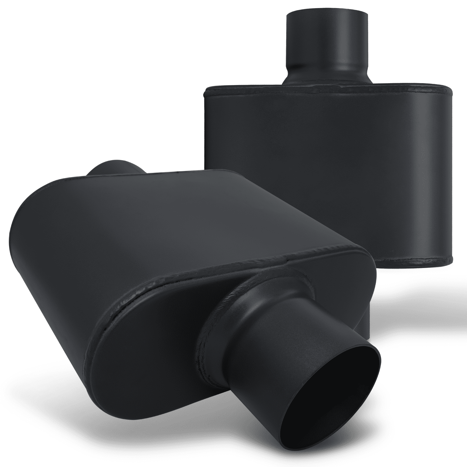 Magshion 2Pcs 3 Inch Inlet/Outlet Chambered Exhaust Muffler Straight ...