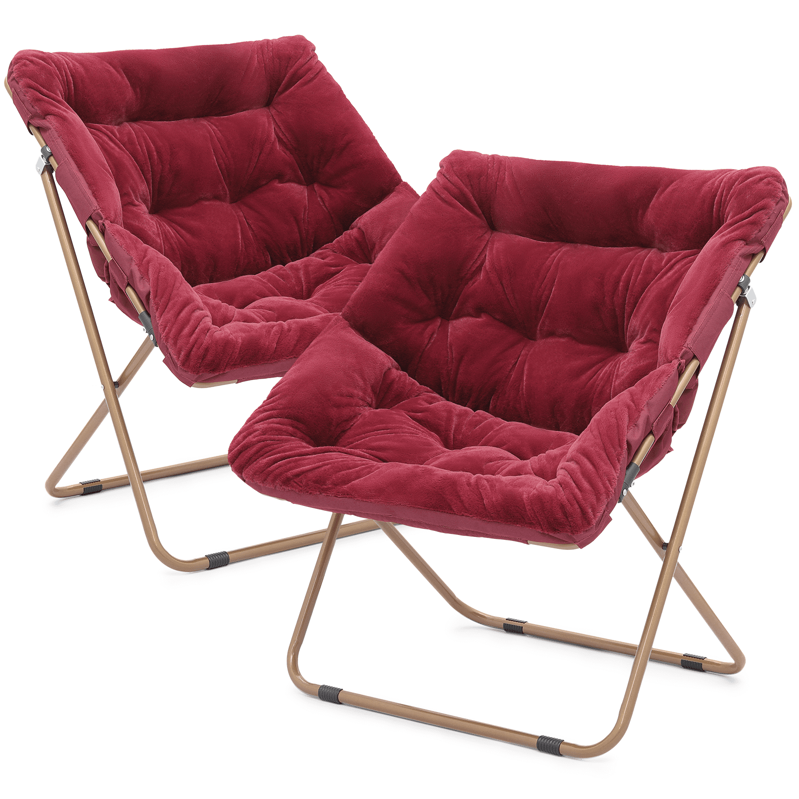 Magshion 2Pcs Foldable Oversized Soft Faux Fur Square Saucer Chair for ...