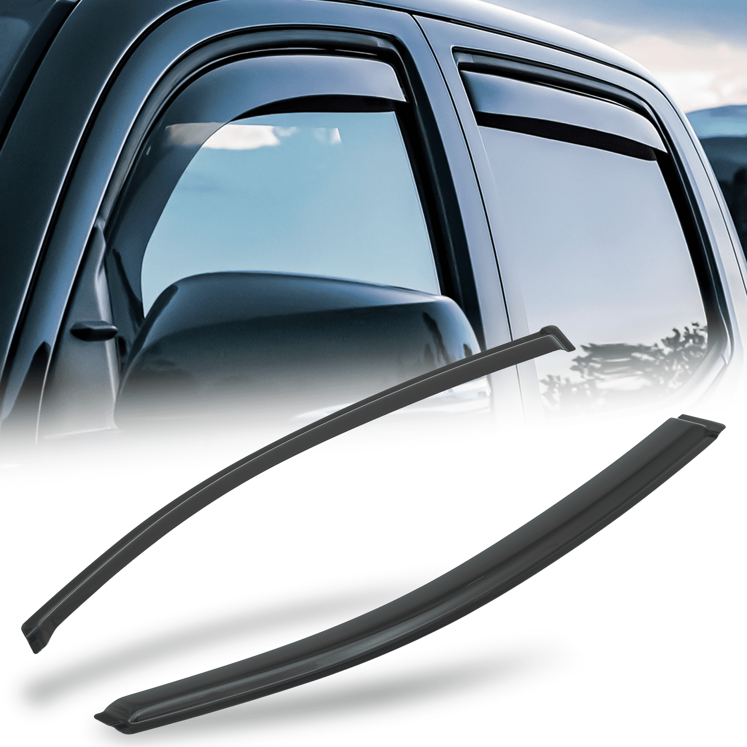 Magshion 2Pcs Smoke Window Visor Shade Vent Wind Rain Sun Deflector for ...