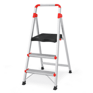 Bowoshen 6+7(2-2.3M) Aluminum Telescoping Stepladder, Folding ...