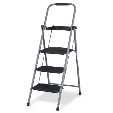 4 Step Ladder, Heavy-Duty Pass 800lb Capacity Test, Wide Anti-Slip ...