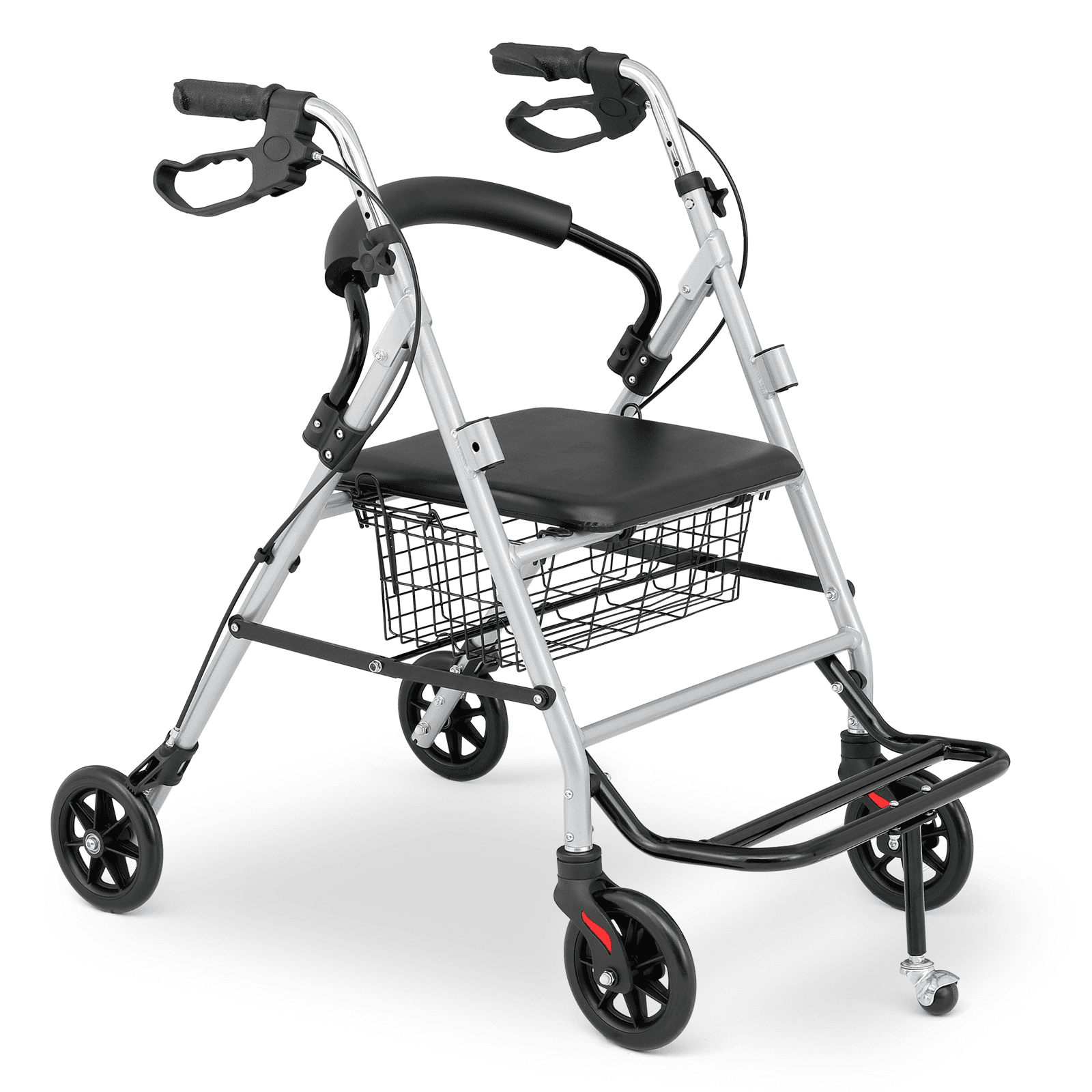 Magshion 3-in-1Rollator Walker, Folding Aluminum Alloy Steel Rollator 6 ...