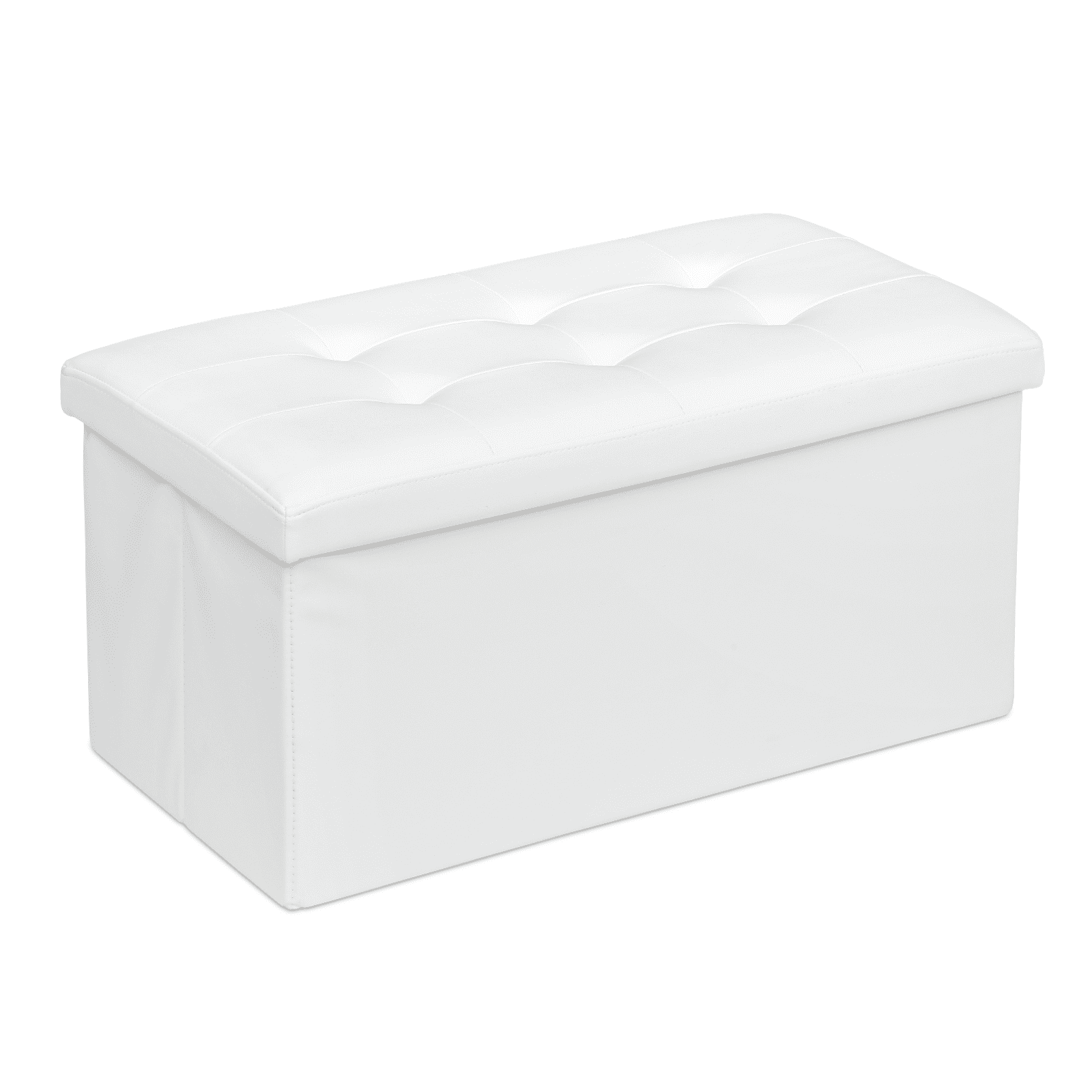 Magshion 30" Collapsible Storage Ottoman Bench, PU Leather Folding ...