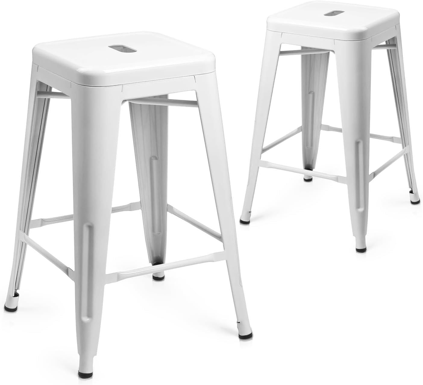 Magshion 30 Inch Barstools 4 Pack Counter Height Metal Bar Stools ...