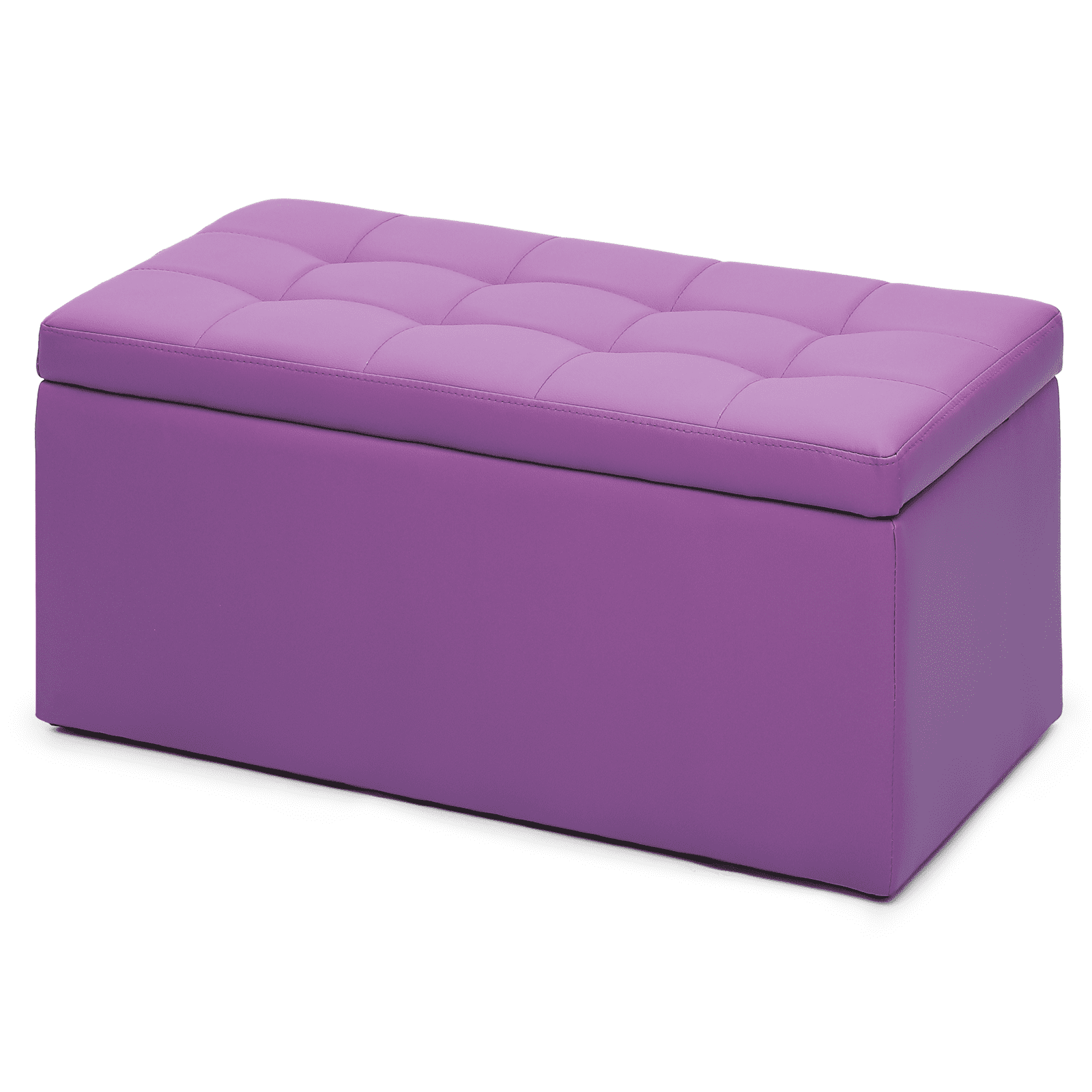 Magshion 31" Tufted Storage Ottoman, PU Leather Entryway Shoe Bench ...