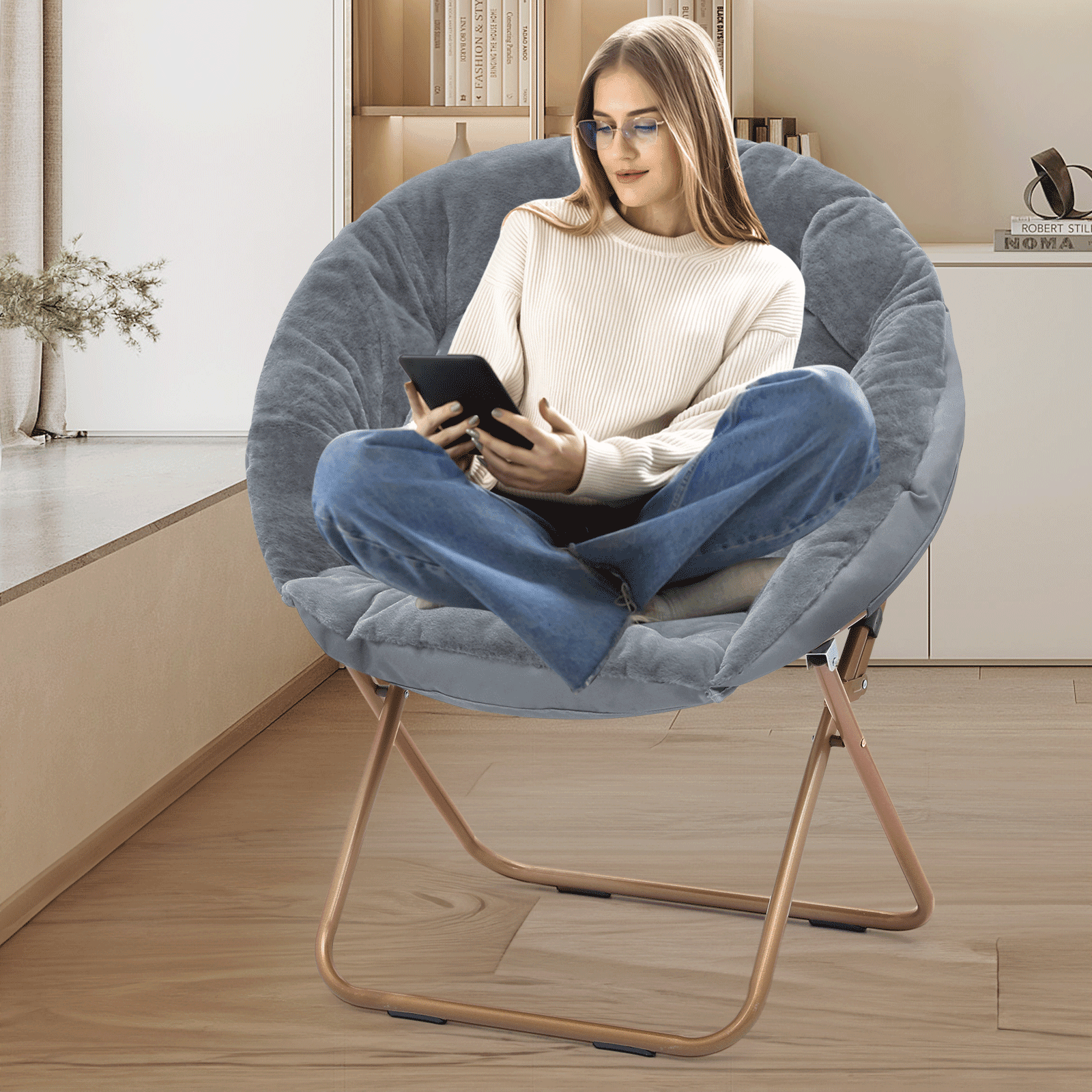 Round chair foldable store