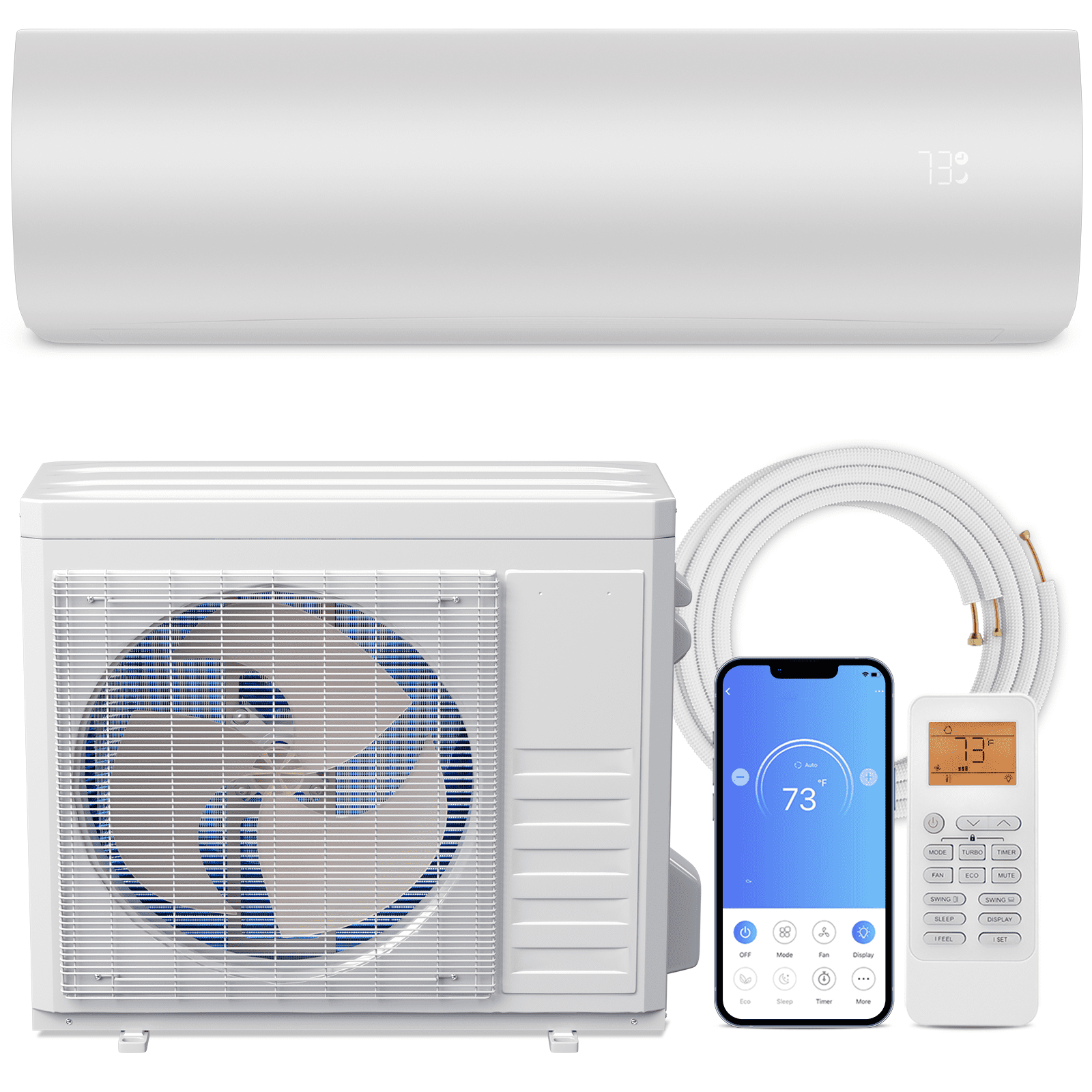 Magshion 36,000 BTU Mini Split Air Conditioner & Heat Pump, 19 SEER 280 ...