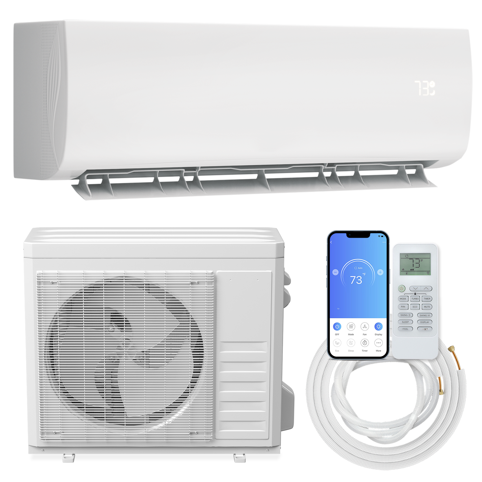 Magshion 36,000 BTU Mini Split Air Conditioner & Heat Pump, 19 SEER 280 ...