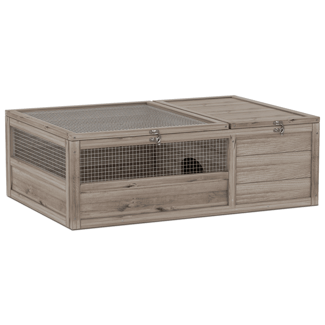 Magshion 37" Tortoise House Large Wooden Turtle Habitat Enclosure for ...