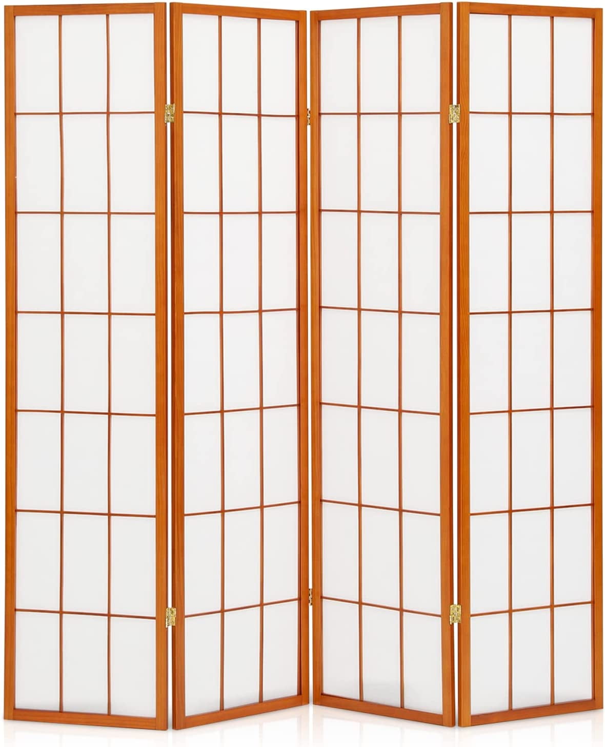 Magshion 4-Panel Shoji Room Divider 5.9ft Folding Privacy Screen for ...