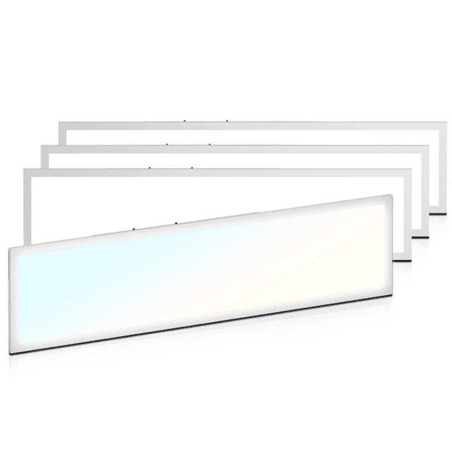 Magshion Bright Overhead Fixture: 4 Piece 1x4 LED Flat Panel Light ...