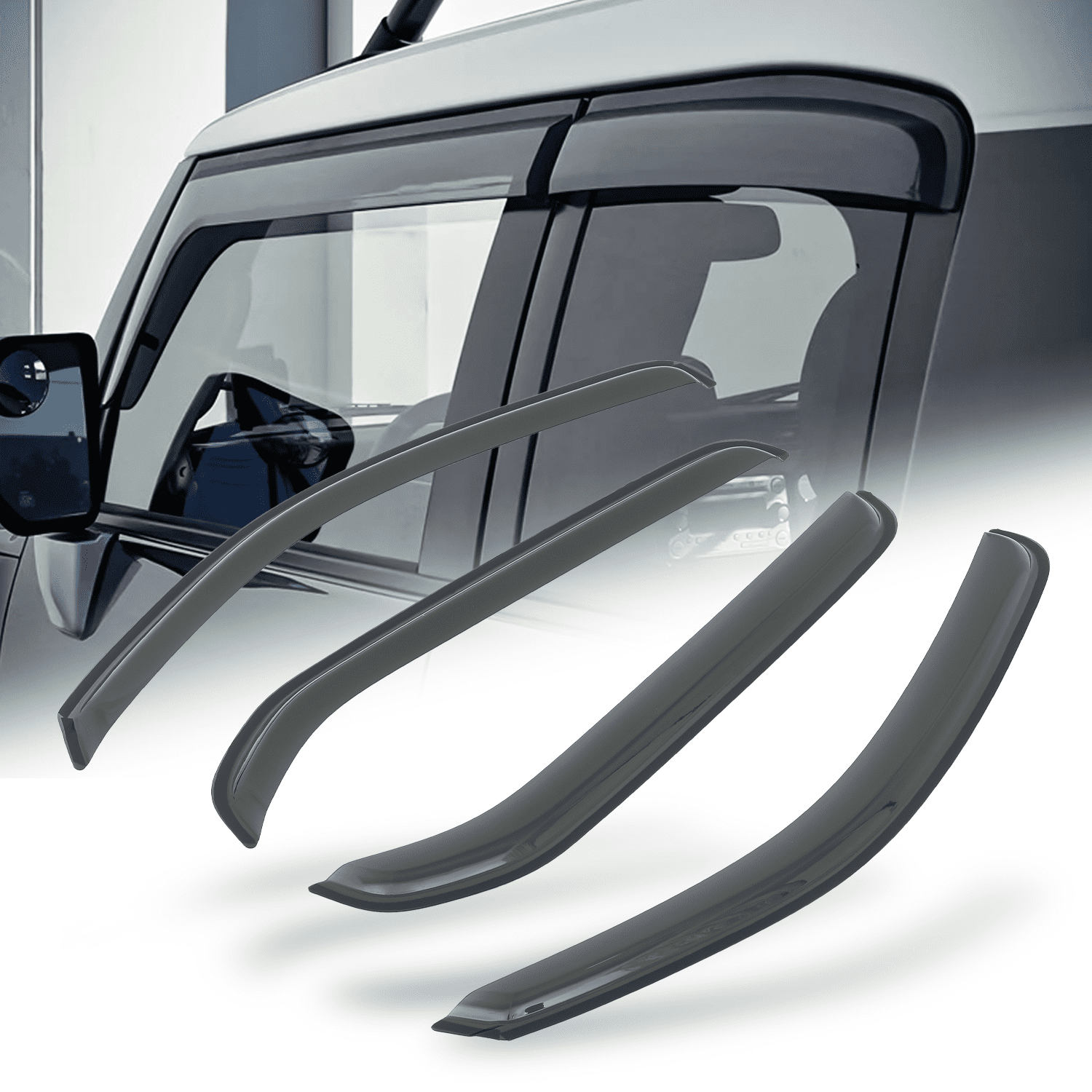 Magshion 4 Pieces Smoke Vent Wind Rain Window Visor Shade Deflector for ...