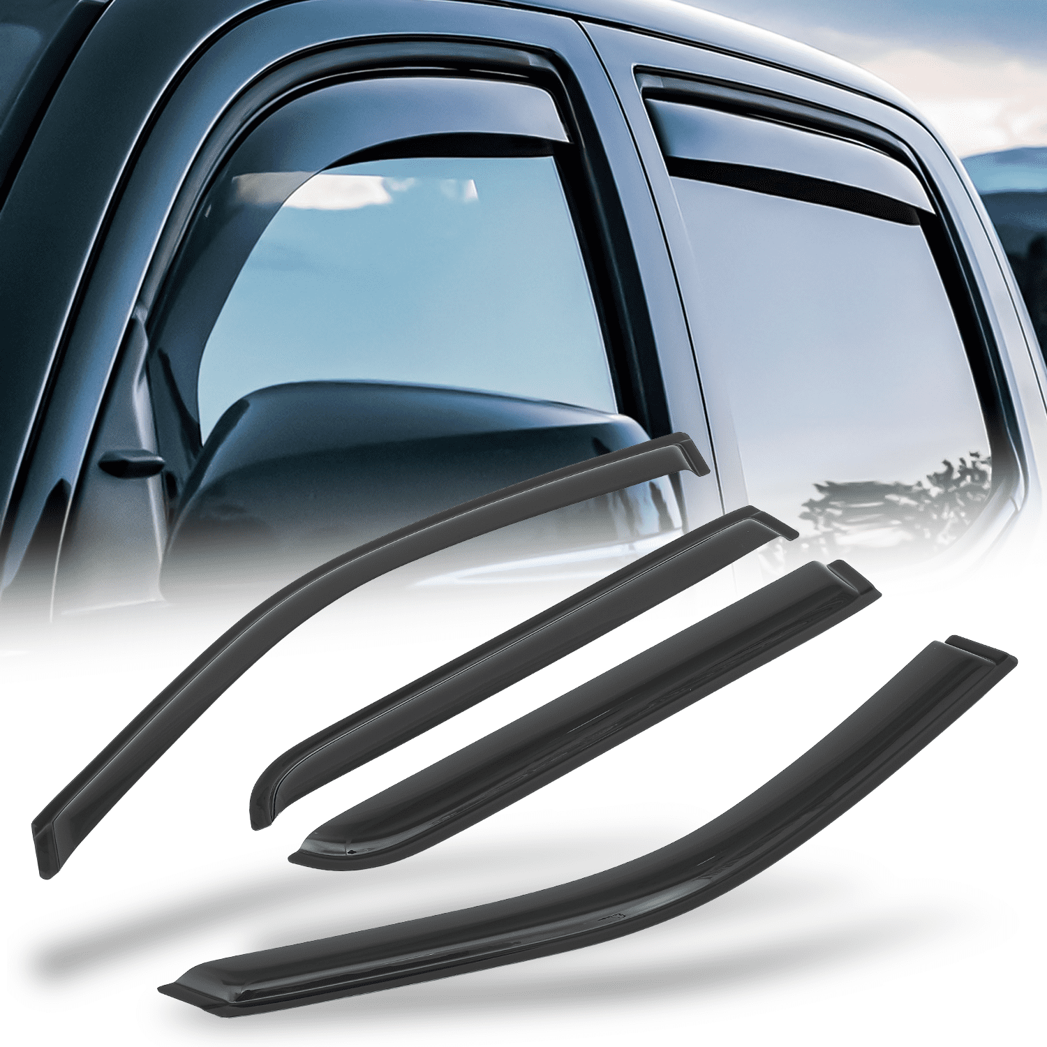 Magshion 4 Pieces Window Visor Shade Smoke Vent Wind Rain Deflector ...