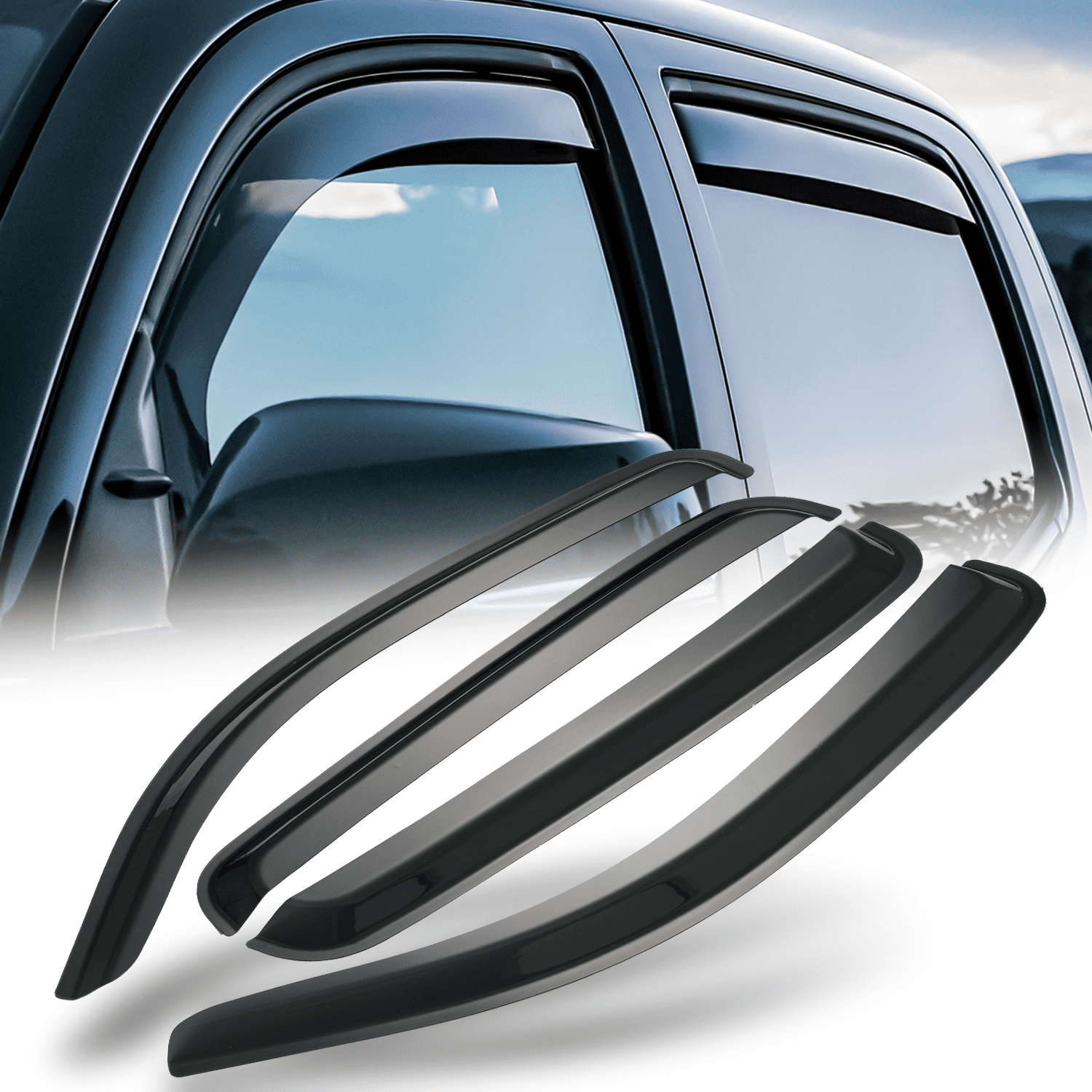 Magshion 4 Pieces Window Visor Shade Vent Rain Wind Deflector for 2005 ...