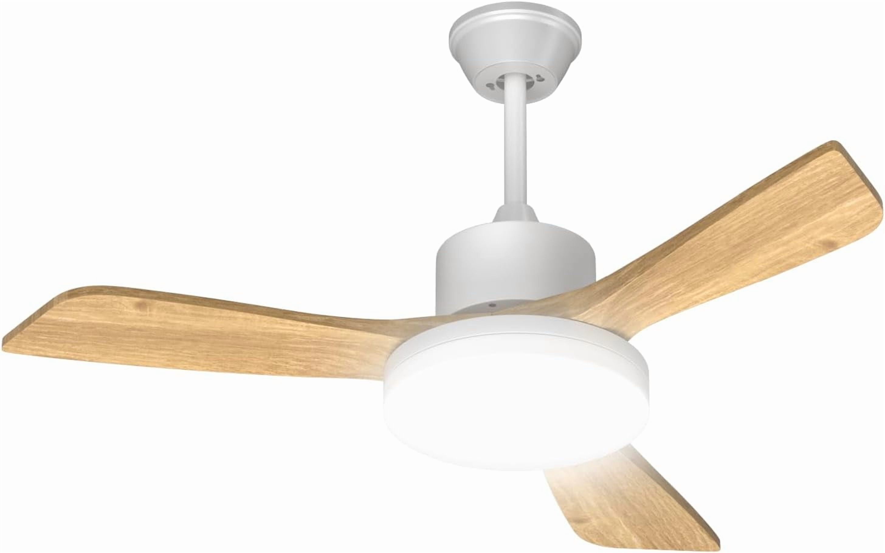 Magshion 42" Ceiling Fan with Lights, Low Profile Modern Fan with ...