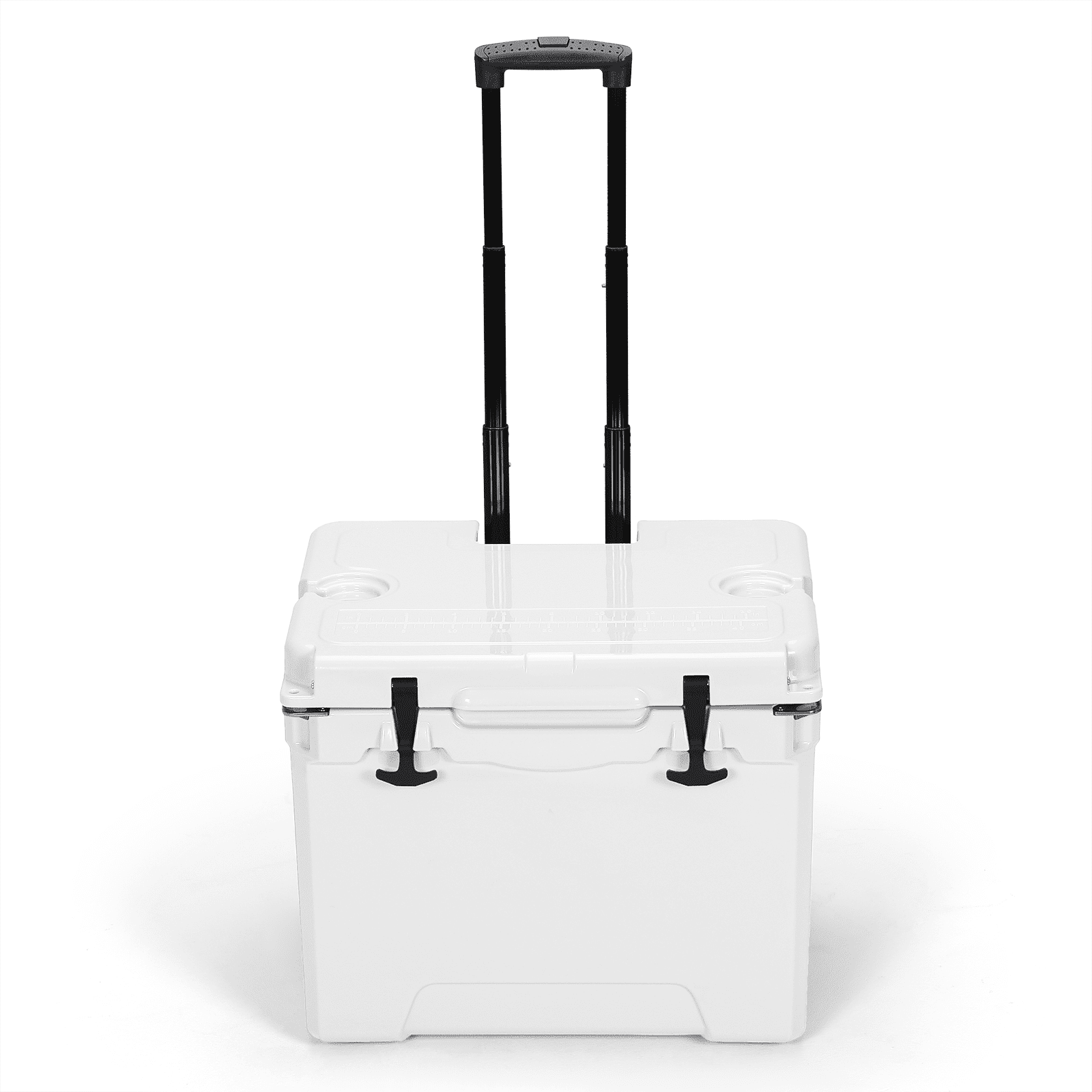 Magshion 42 Quart Towable Ice Chest with Cup Holder, Latches and Wheels ...