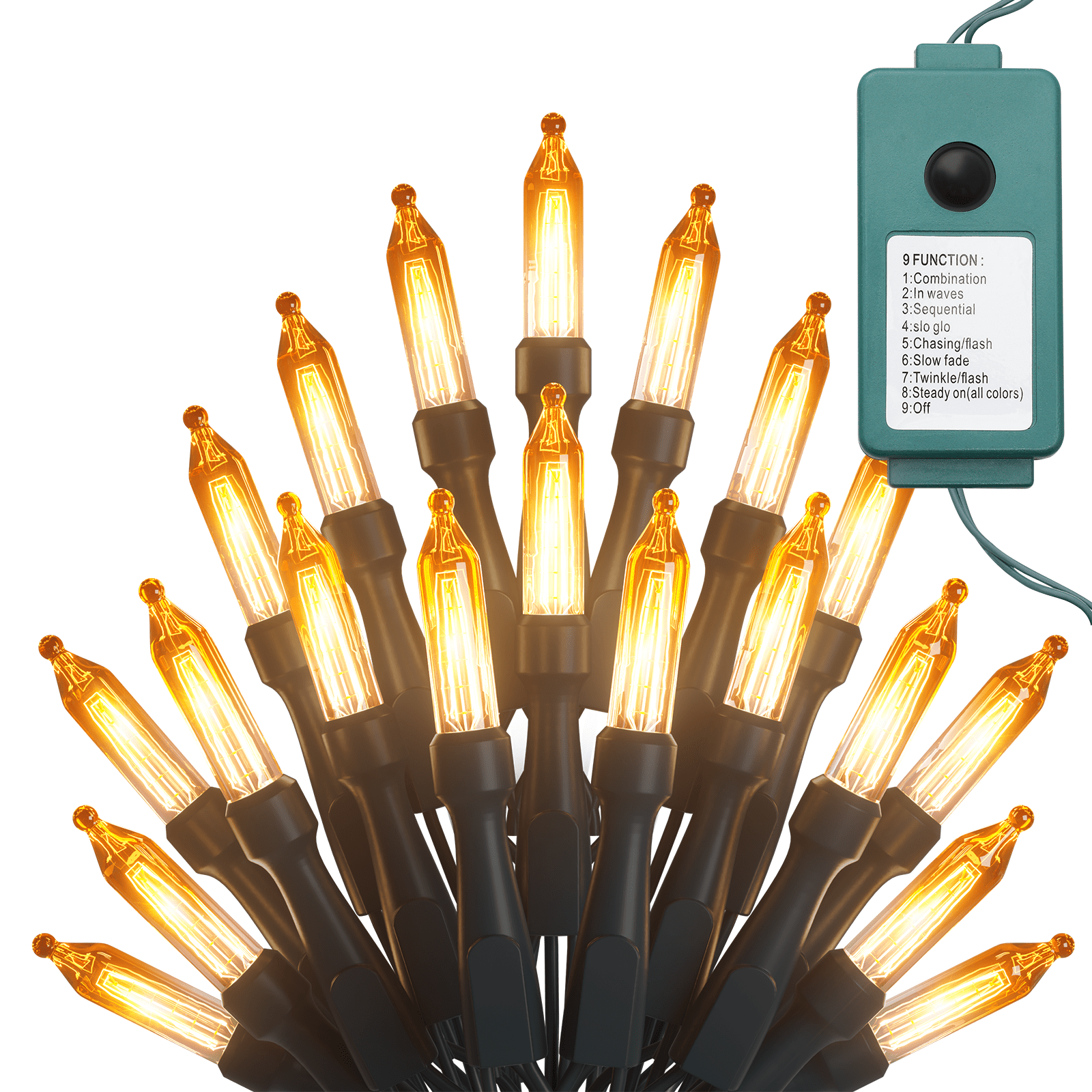 Magshion 43Ft Reusable Christmas Fairy Lights with 100 Replaceable LED ...