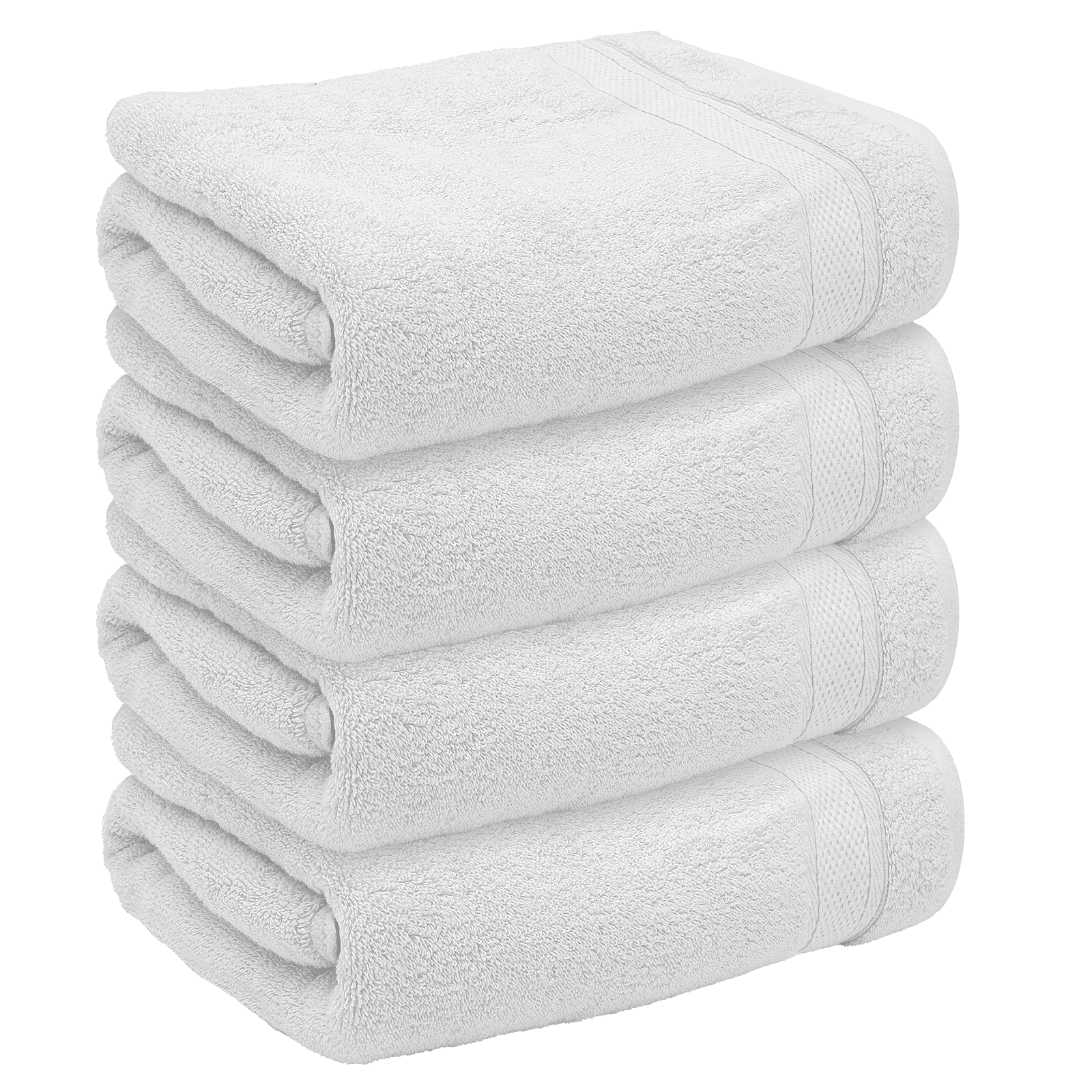 Magshion 4Pcs Bath Towel Set, 100% Cotton, 27x54 inch Soft Shower ...