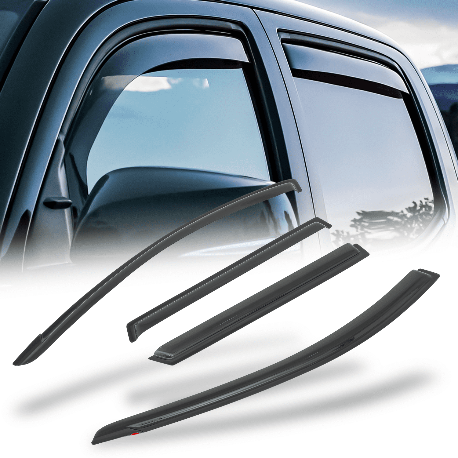 Magshion 4Pcs Smoke Window Visor Shade Vent Wind Rain Deflector Guard ...