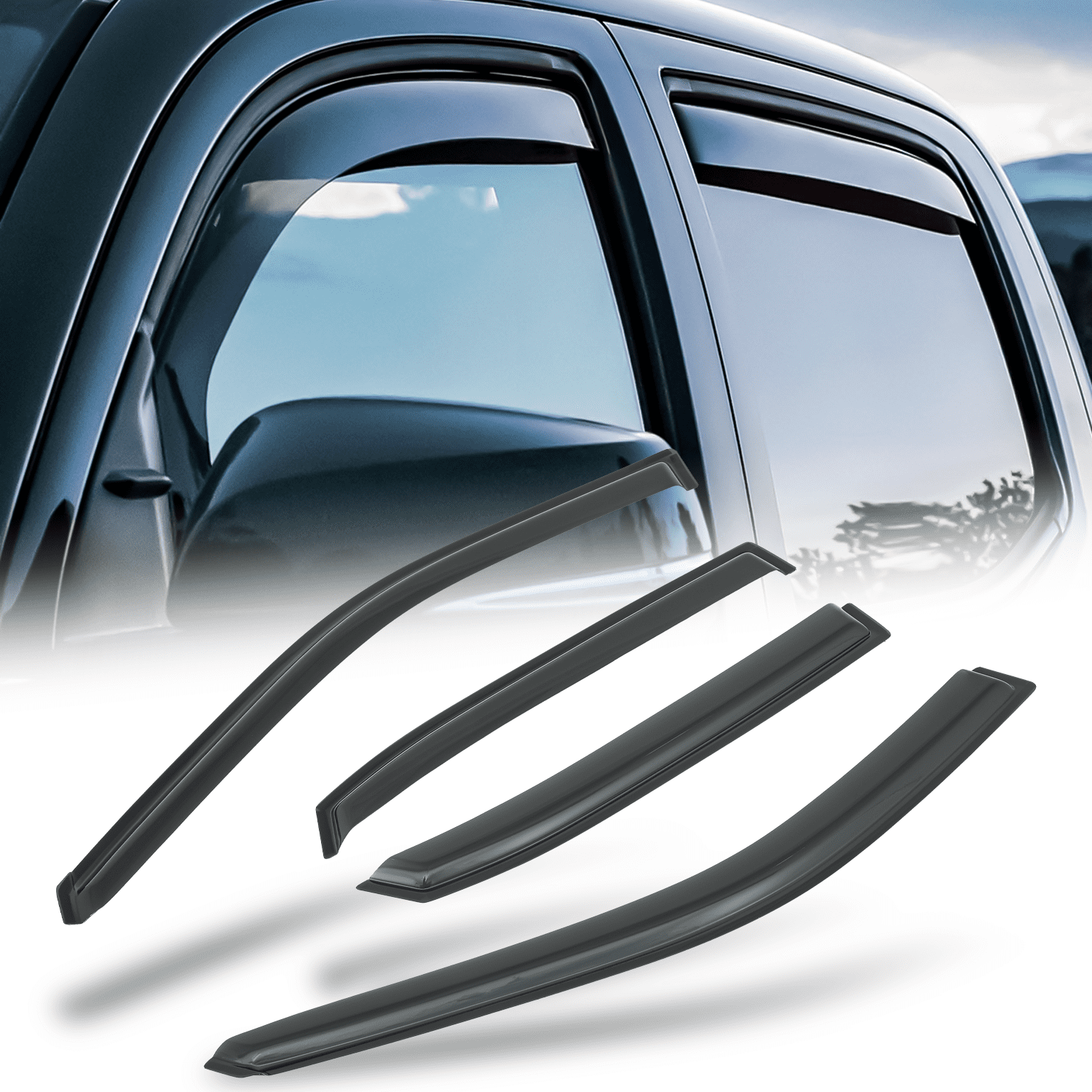 Magshion 4Pcs Smoke Window Visor Shade Vent Wind Rain Deflector Guard ...