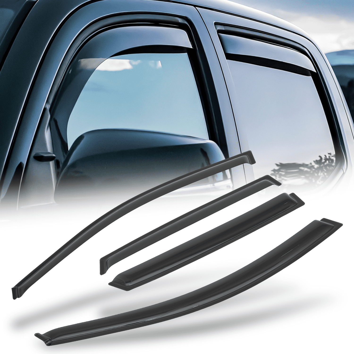 Magshion 4Pcs Smoke Window Visor Shade Vent Wind Rain Deflector Guard ...