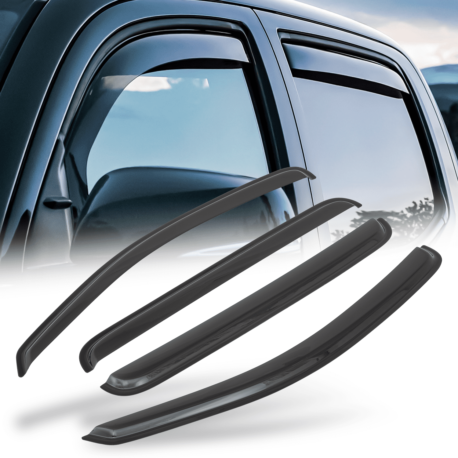 Magshion 4Pcs Smoke Window Visor Shade Vent Wind Rain Deflector Guard ...