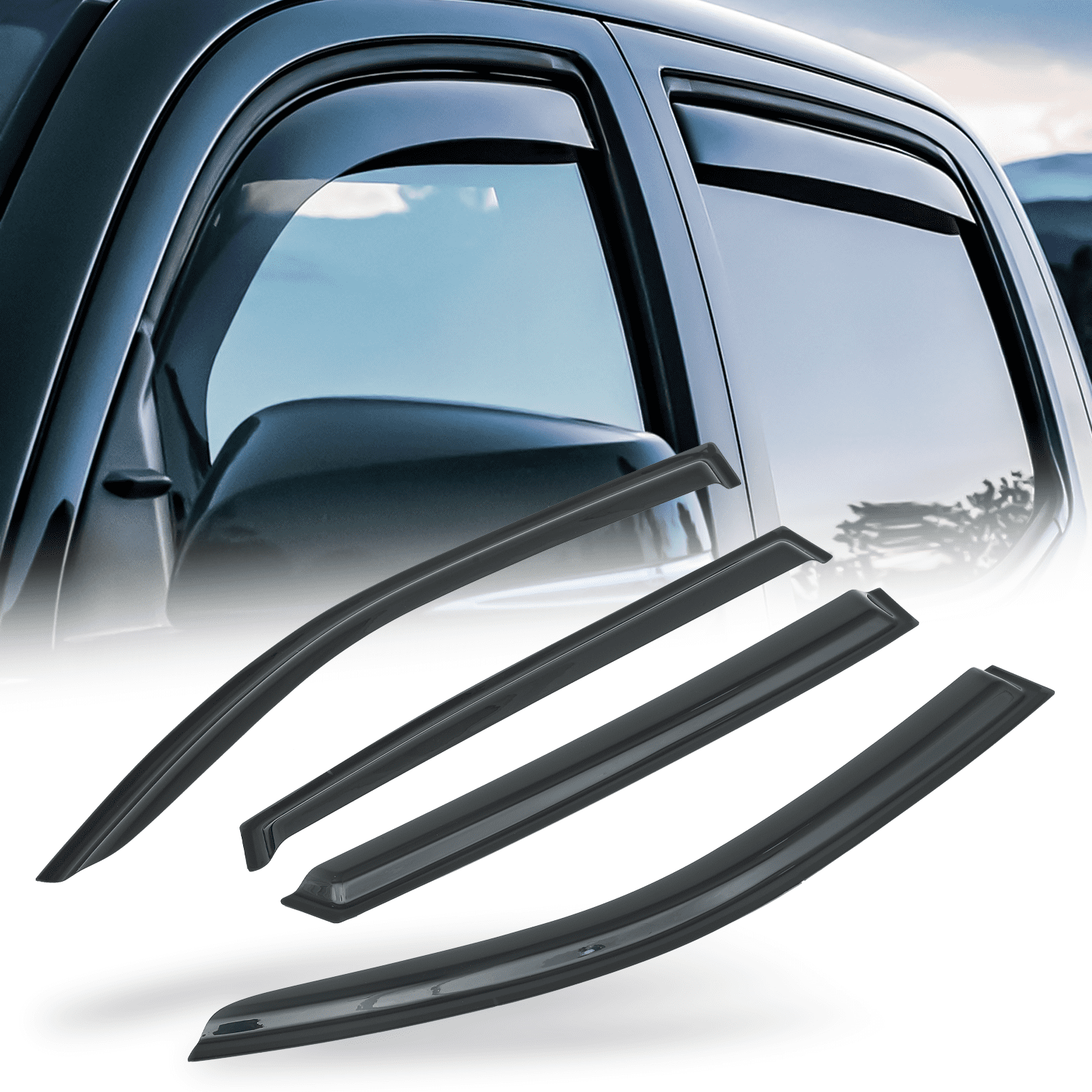 Magshion 4Pcs Smoke Window Visor Shade Vent Wind Rain Deflector Guard ...