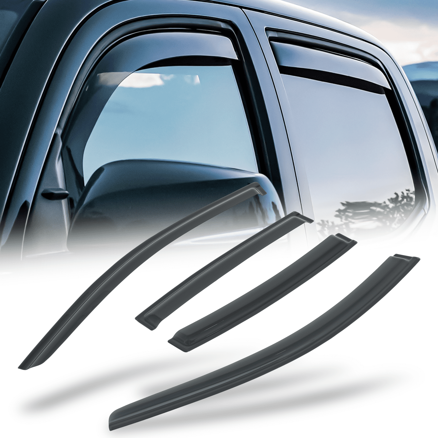 Magshion 4Pcs Smoke Window Visor Shade Vent Wind Rain Deflector Guard ...