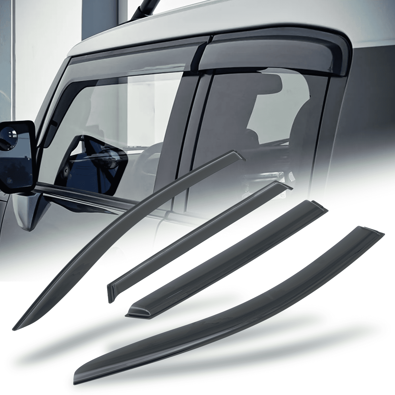 Magshion 4Pcs Smoke Window Visor Shade Vent Wind Sun Rain Deflector ...