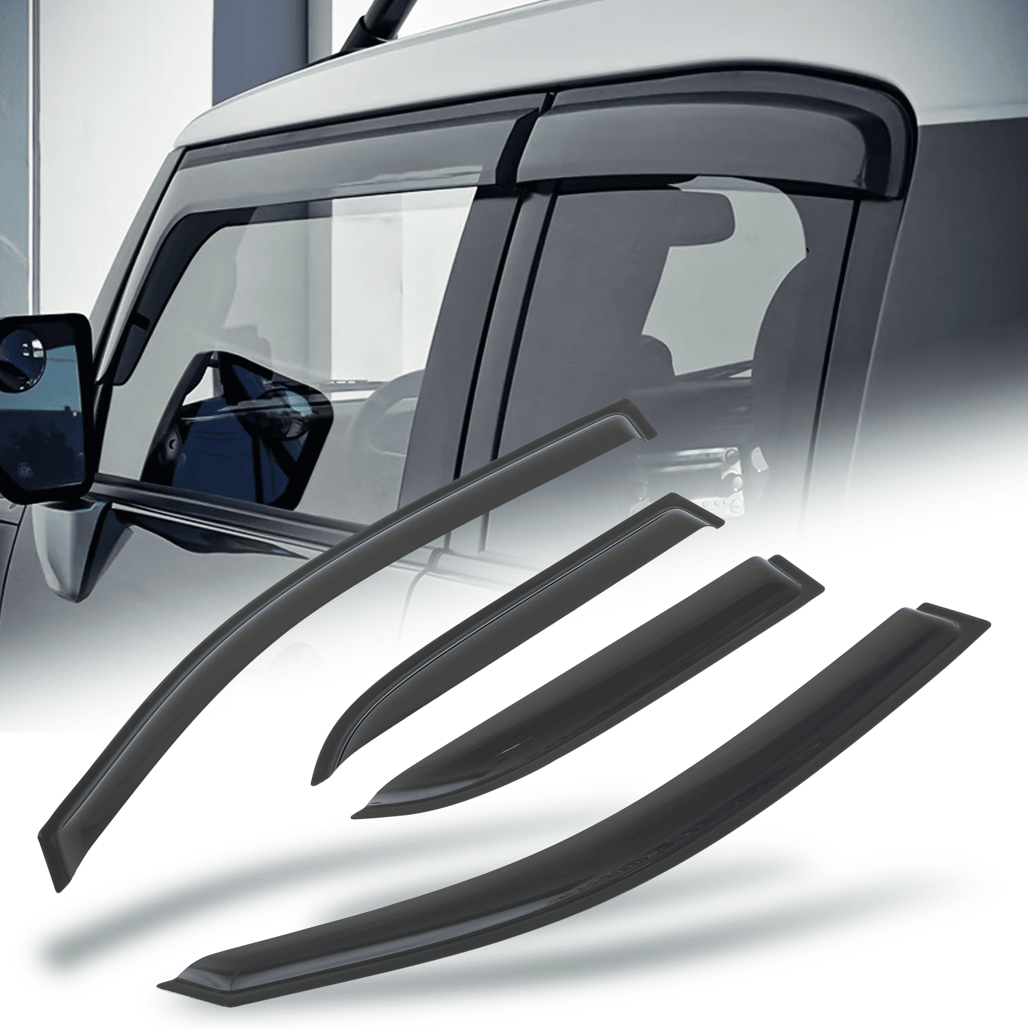 Magshion 4Pcs Tape-On Window Visor Shade Smoke Vent Wind Rain Deflector ...