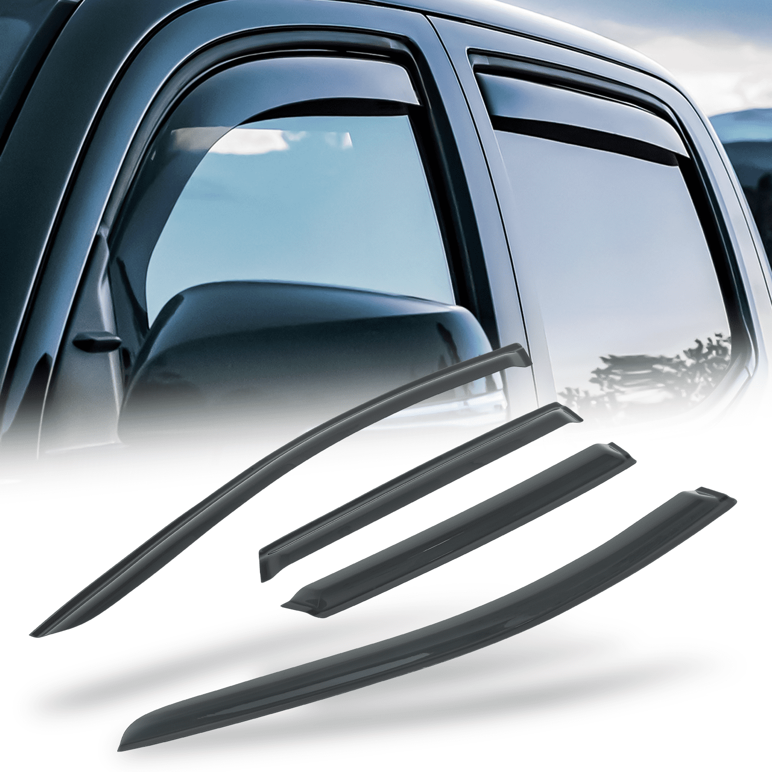 Magshion 4Pcs Window Visor Shade Vent Sun Rain Deflector Guard for 07 ...