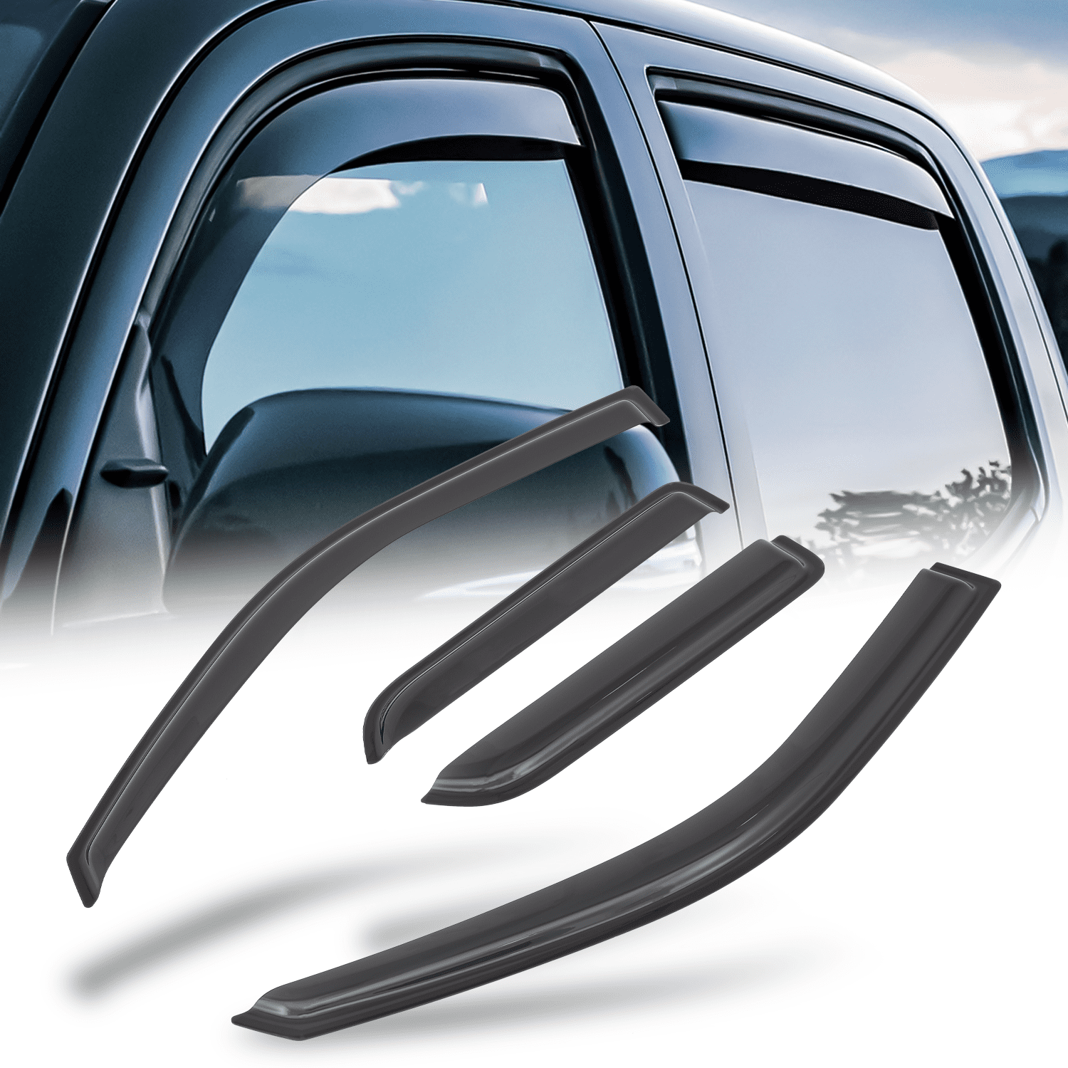Magshion 4Pcs Window Visor Shade Vent Sun Wind Deflector for 09-18 ...