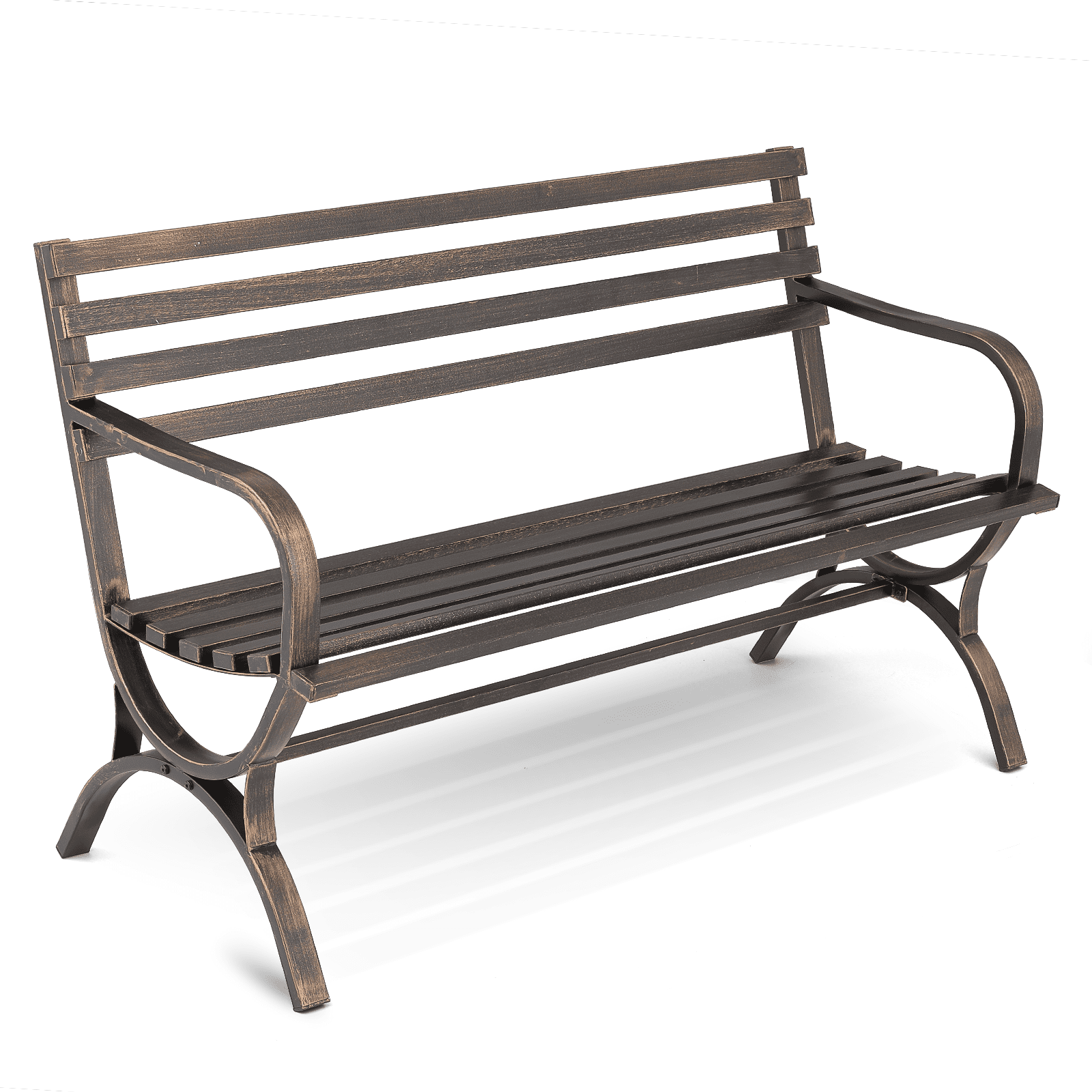 Magshion 50" Outdoor Garden Bench with Armrests & Backrest, Heavy Duty ...
