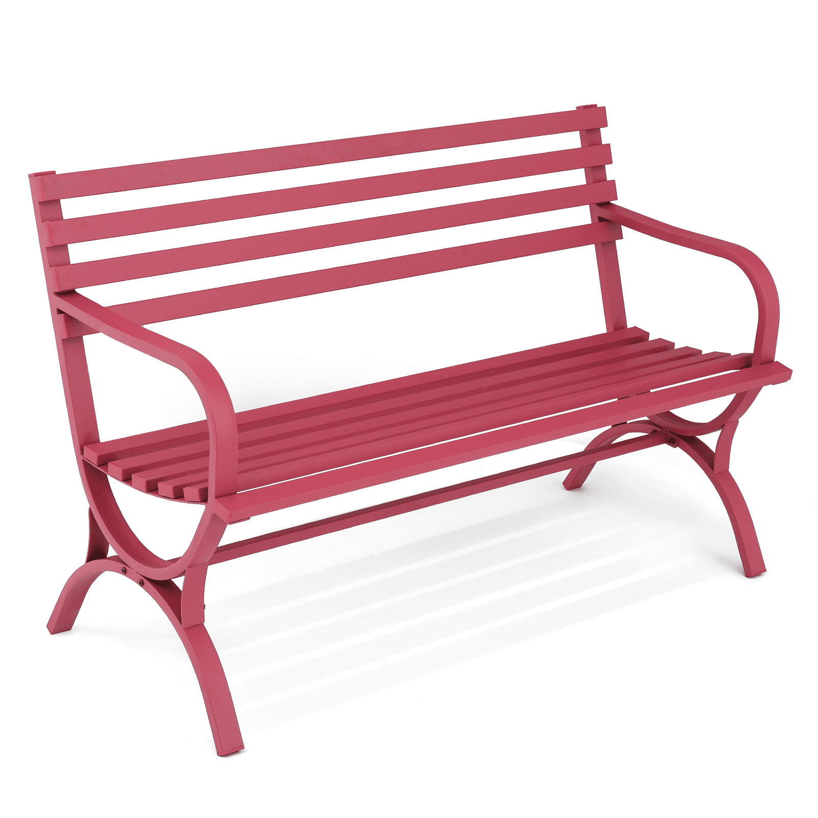 Magshion 50" Outdoor Garden Bench with Armrests & Backrest, Heavy Duty ...